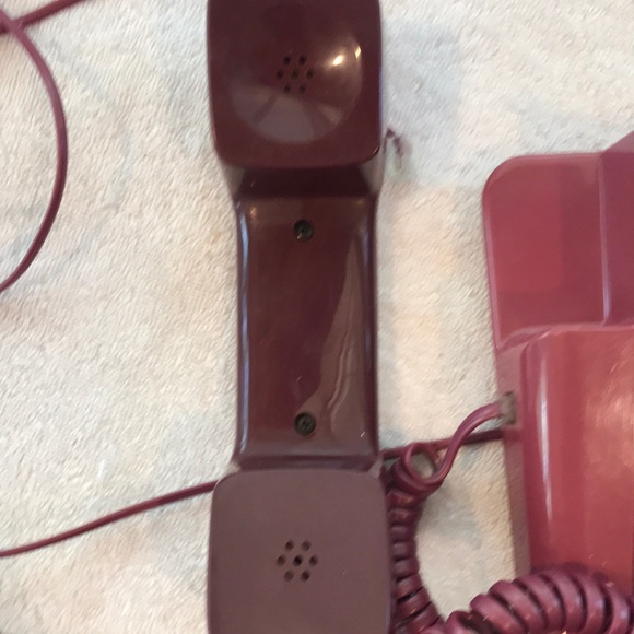Spectra-Phone | Other | Burgundy Retro Desk Phone | Poshmark